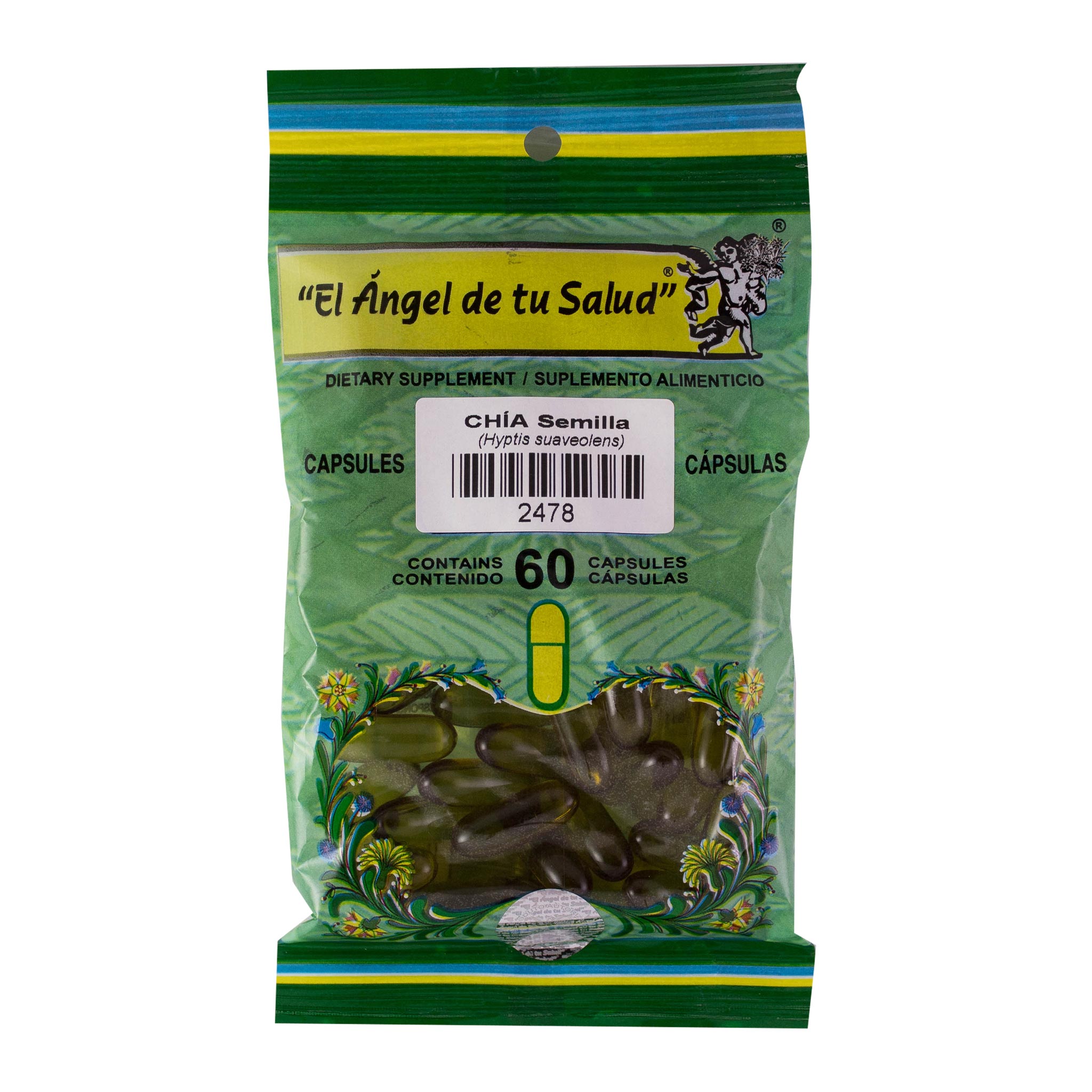 CHÍA Semilla ™ Cápsula blanda bolsa verde 60 – El Ángel de tu Salud