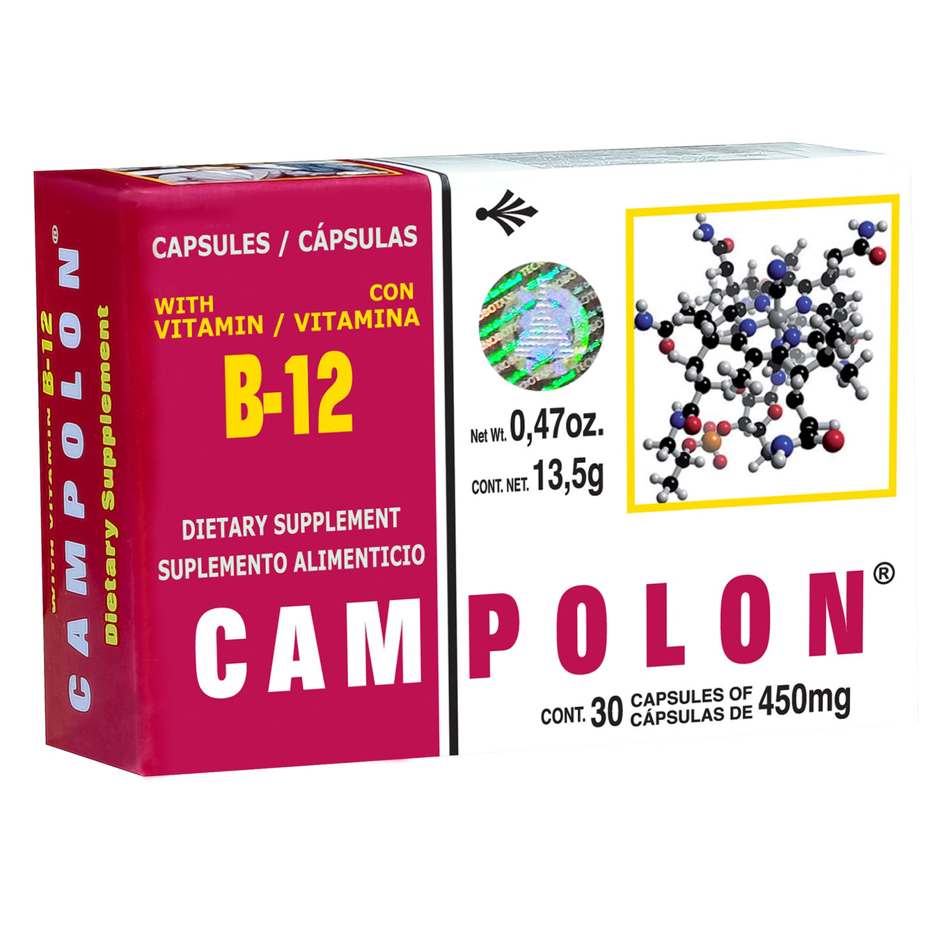 Cápsulas CAMPOLON ® vitamina B12 caja blister 30 – El Ángel de tu Salud