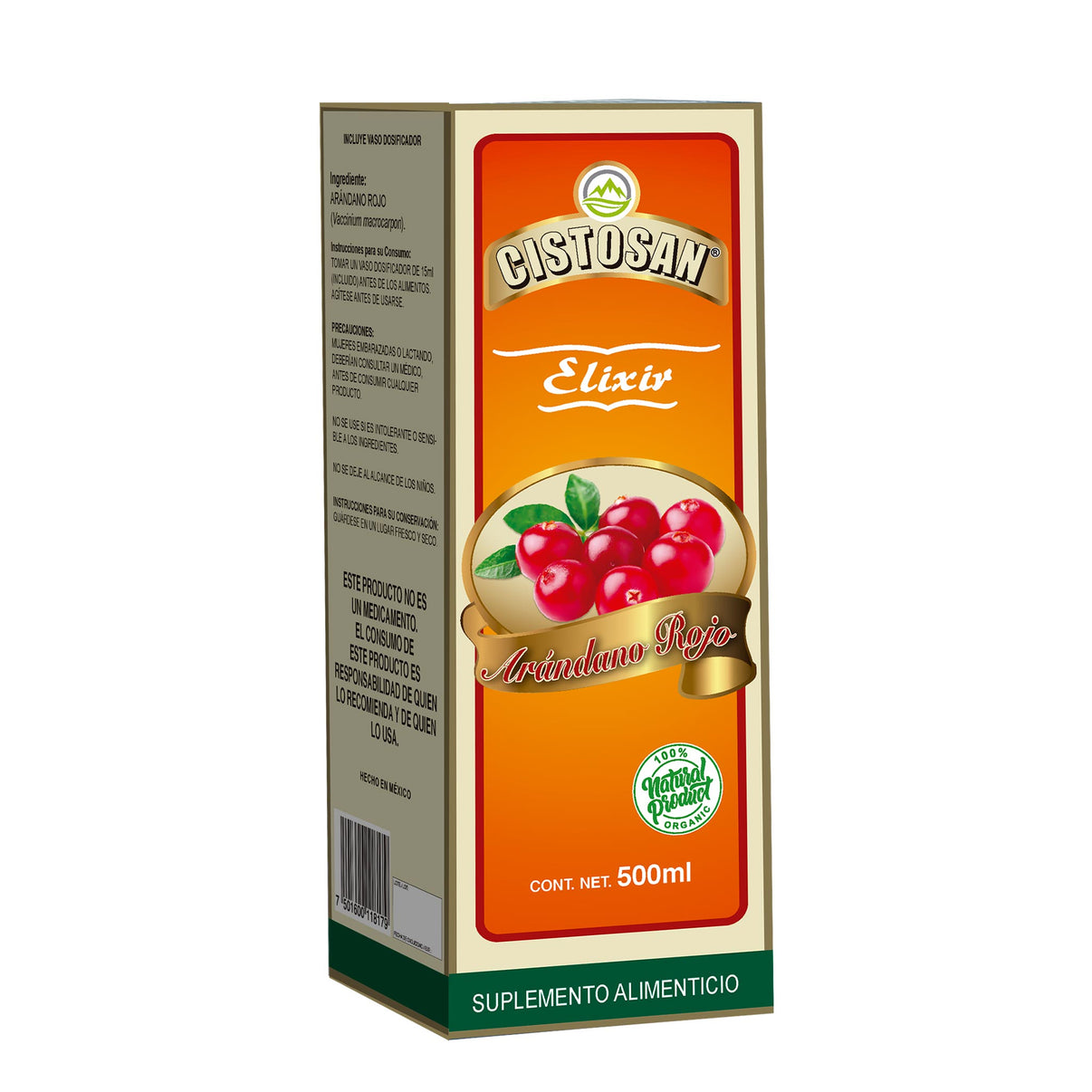 Elixir CISTOSAN ® arándano rojo caja frasco 500ml – El Ángel de tu Salud