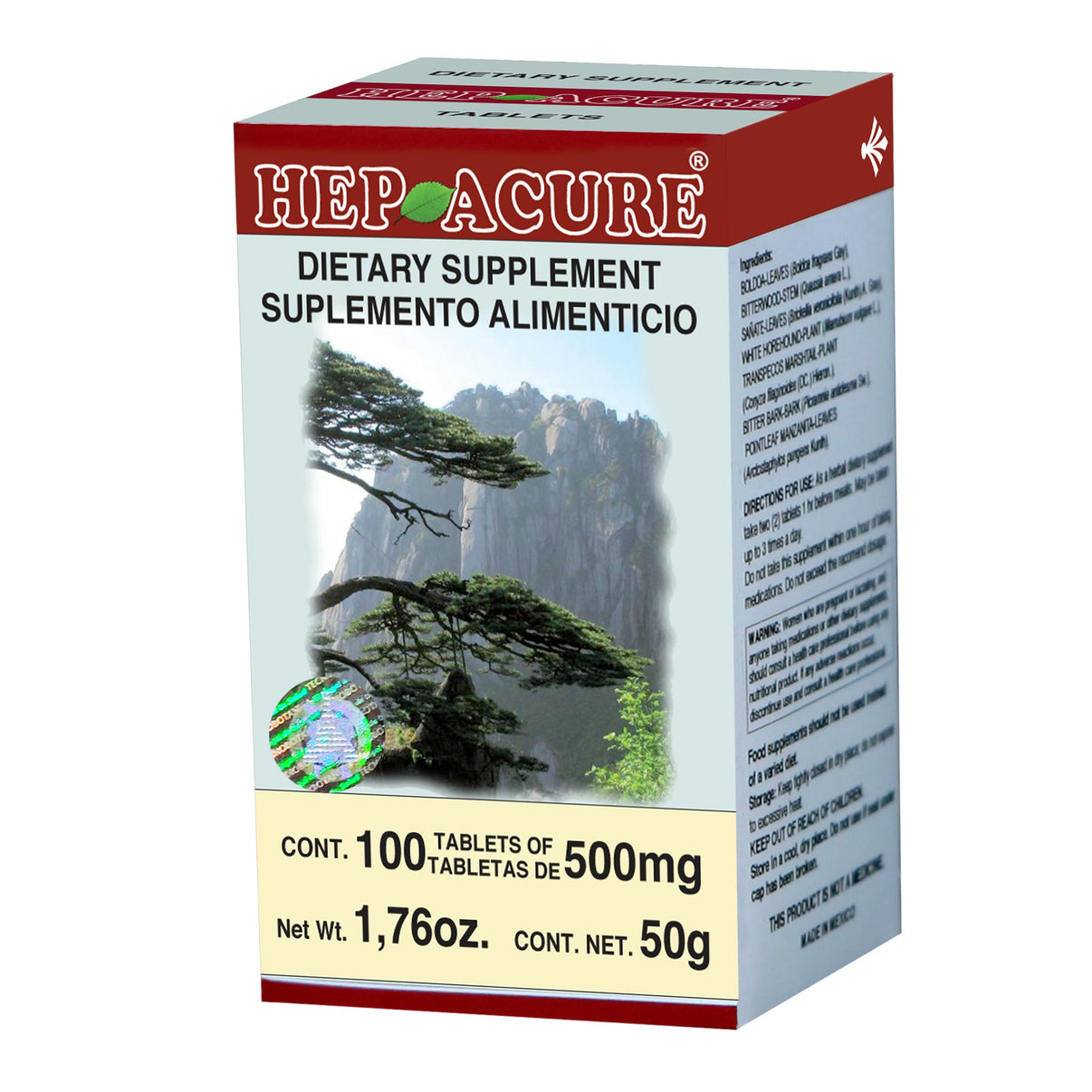 Tabletas HEPACURE ® cuasia compuesta caja frasco 100 – El Ángel de tu Salud