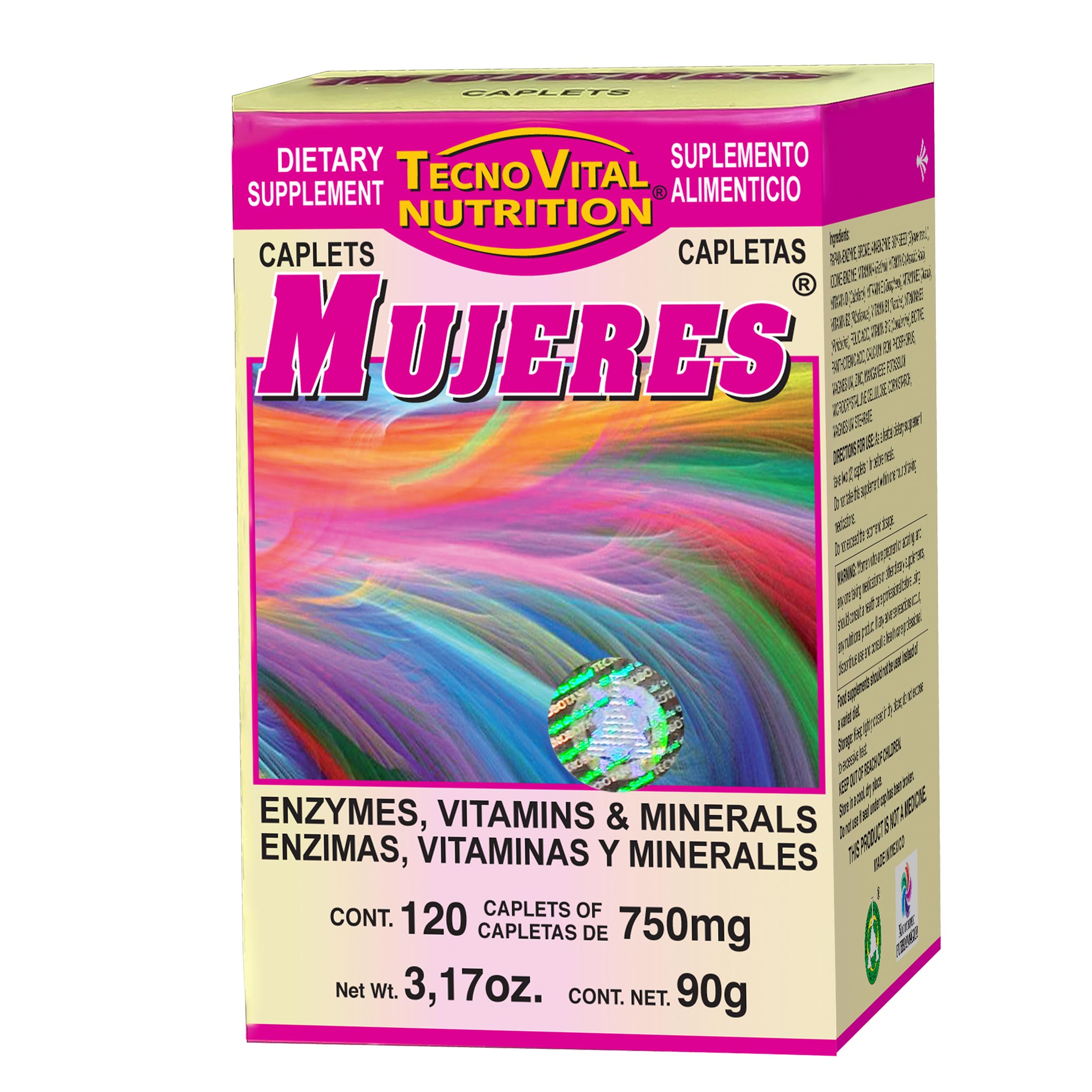 Capletas MUJERES ® enzimas, vitaminas y minerales caja frasco 120 – El ...