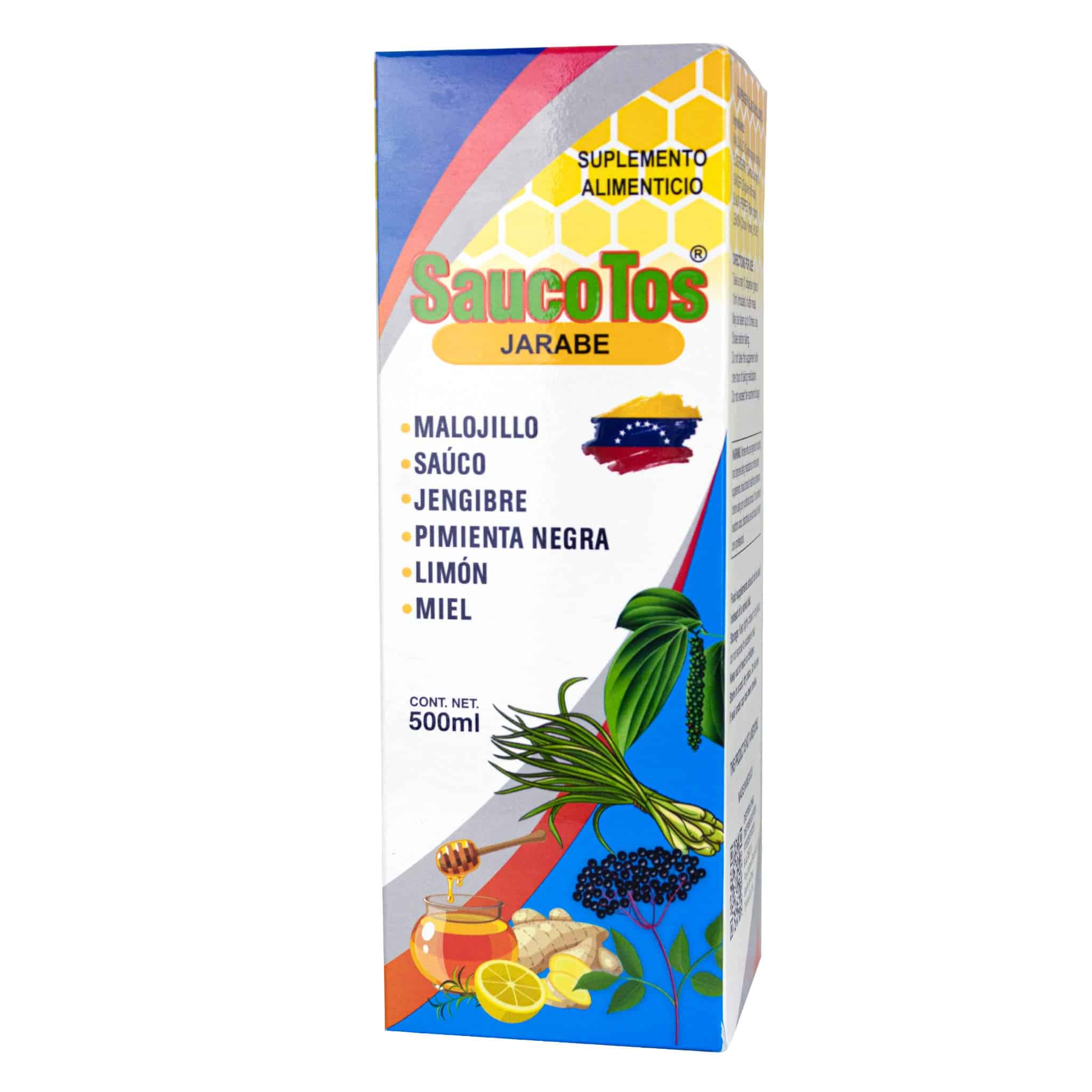 Jarabe SAUCOTOS® saúco reforzado caja frasco 500ml – El Ángel de tu Salud